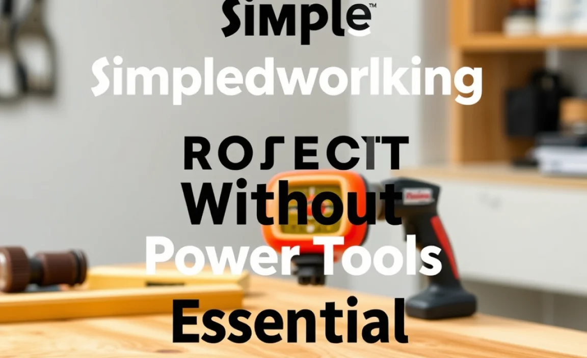Simple Woodworking Projects Without Power Tools: Proven, Essential ...